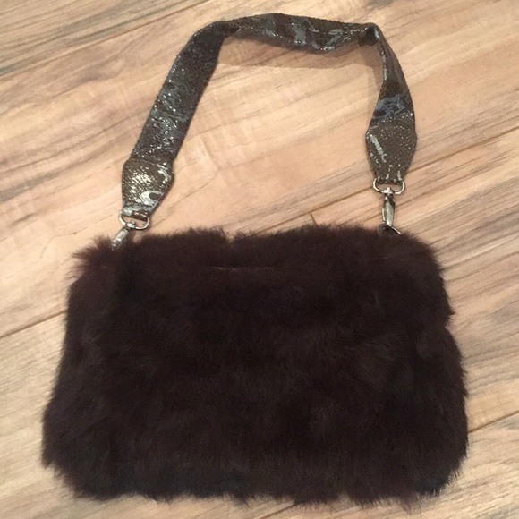 Bags | Rabbit Fur And Snake Skin Besso Bag Nwot | Poshmark